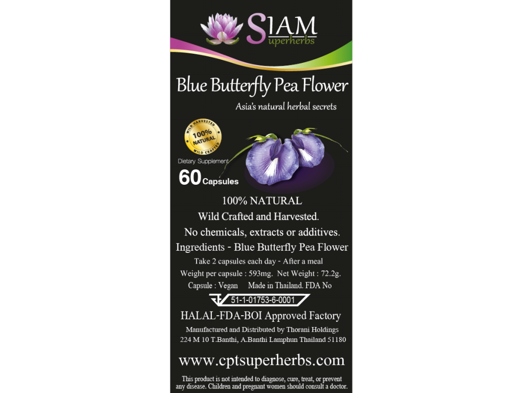 Blue Butterfly Organic 60 Capsules - CPT Super Herbs